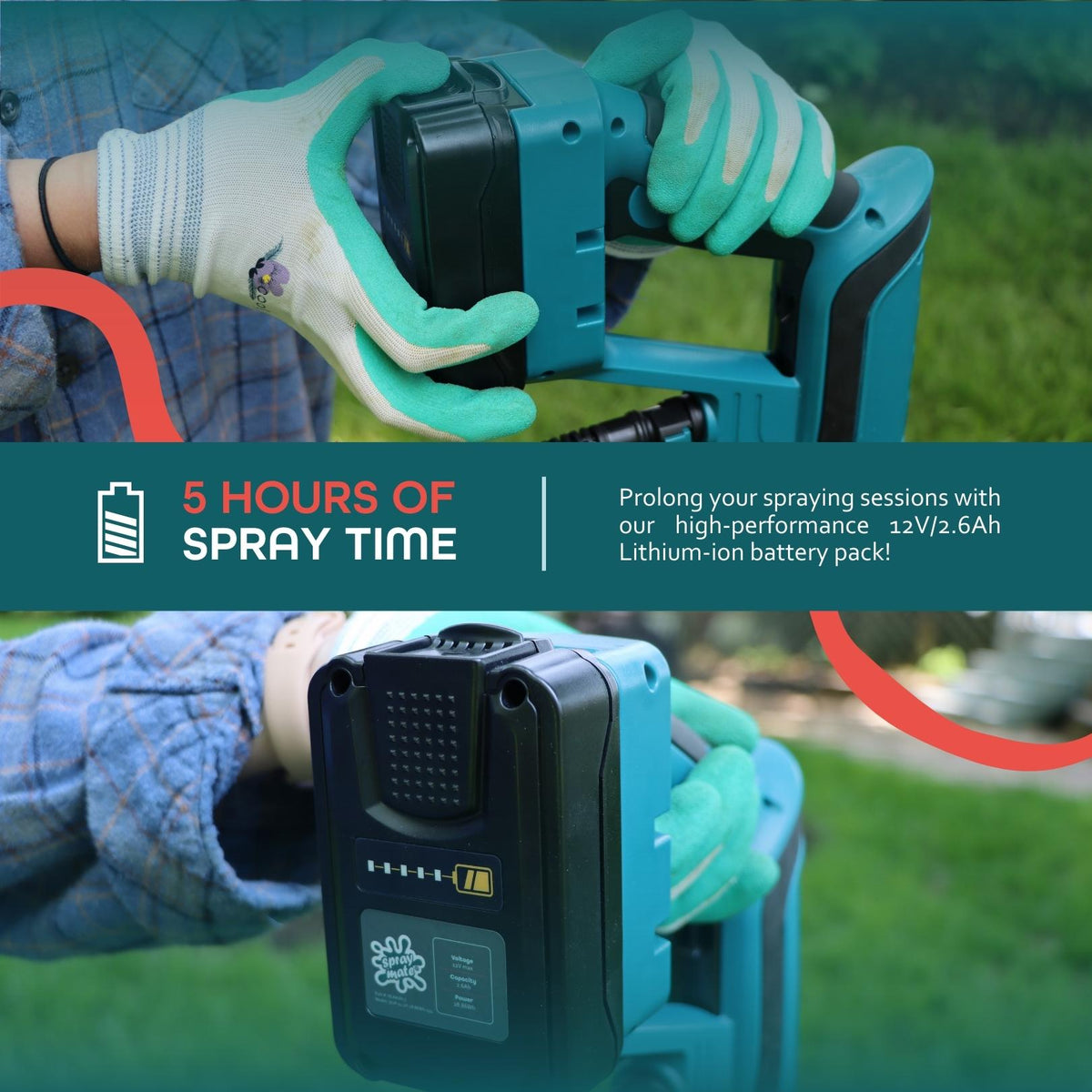 Shower MAX 4-Gallon 12V Battery Powered Rolling Sprayer | SprayMate®️